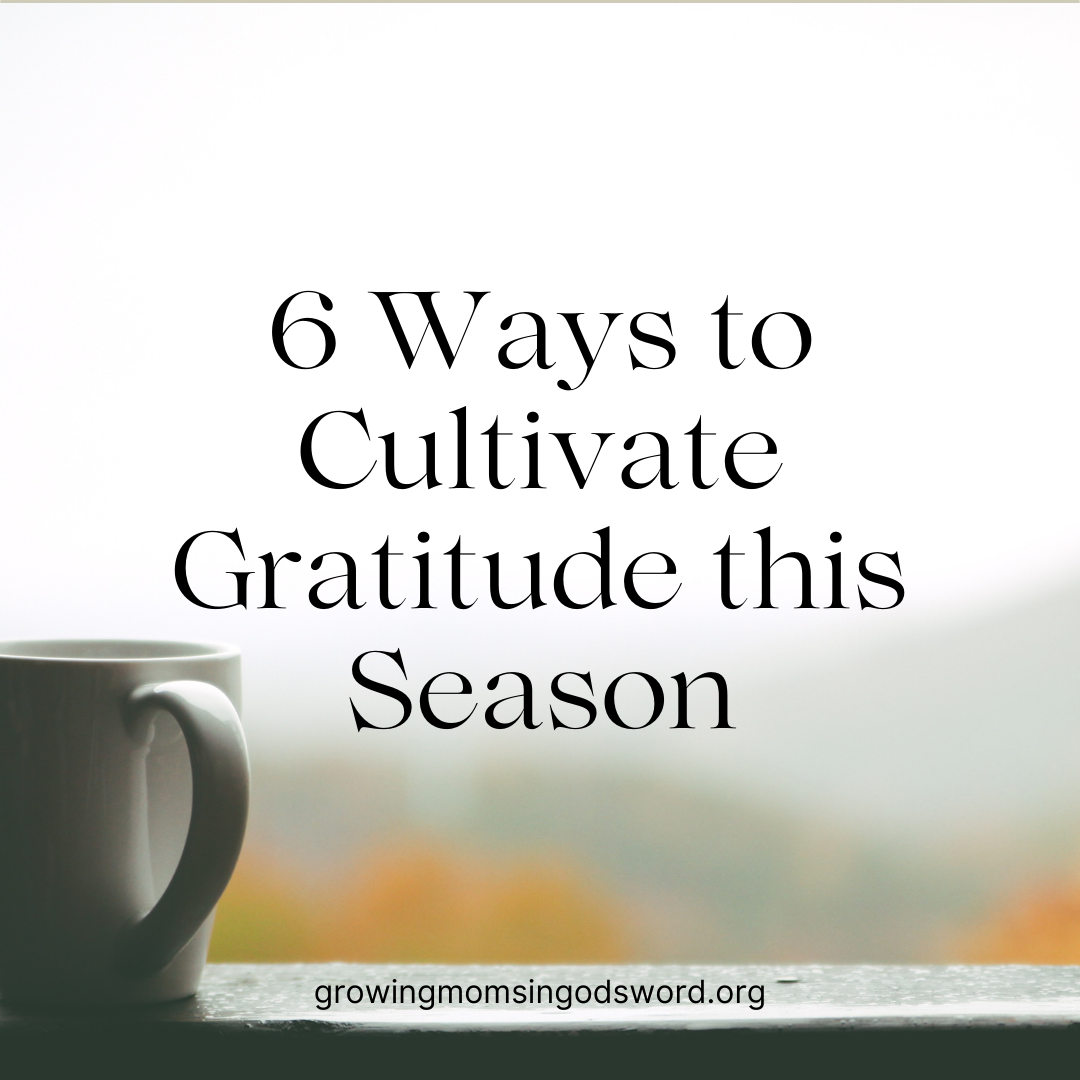 6 Ways to Cultivate Gratitude this Season - Growing Moms in Gods Word